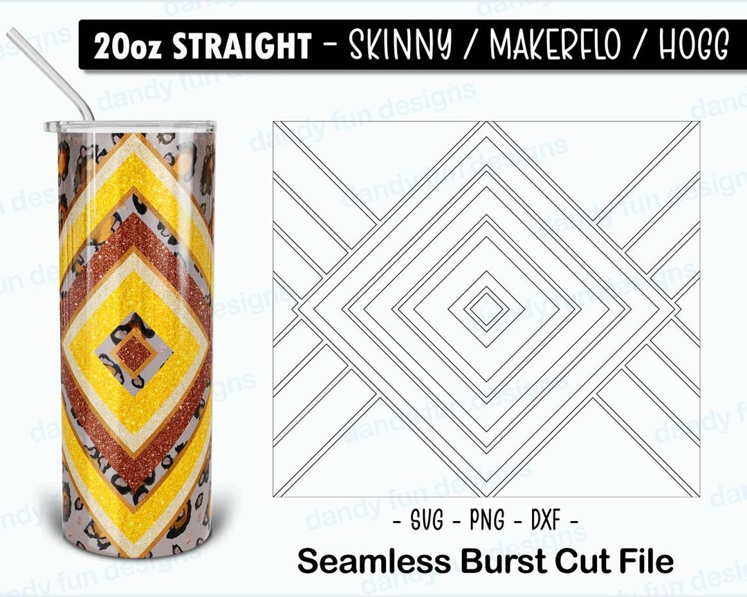 Diamonds Burst Tumbler Template for 20oz Skinny Straight/ Makerflo ...