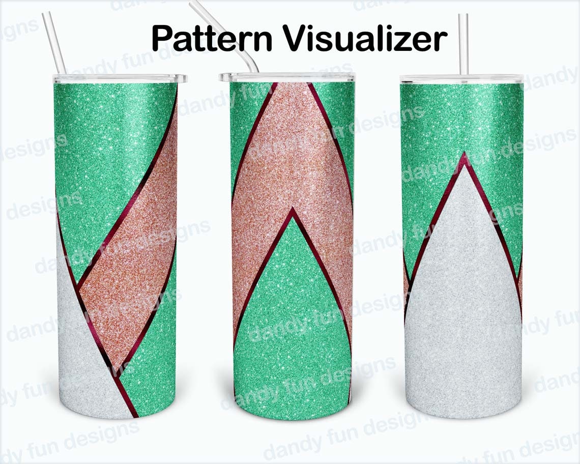 V-split Large Pattern Burst Tumbler Template for 20oz Skinny Straight ...