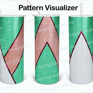 V-split Large Pattern Burst Tumbler Template for 20oz Skinny Straight ...