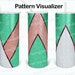 V-split Large Pattern Burst Tumbler Template for 20oz Skinny Straight ...