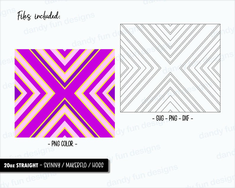 X Diamonds Echo Burst Tumbler Template for 20oz Skinny - Etsy