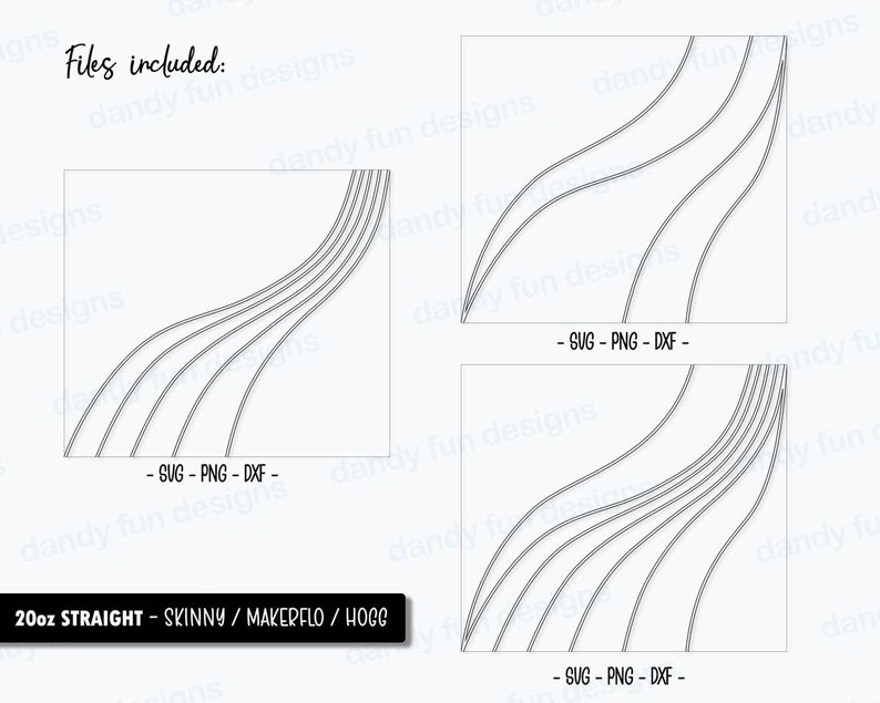 Swirl Twirl Burst Tumbler Templates Mini Bundle for 20oz Skinny ...