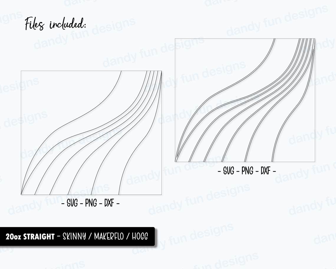 Swirl Twirl 3 Burst Tumbler Templates for 20oz Skinny Straight ...