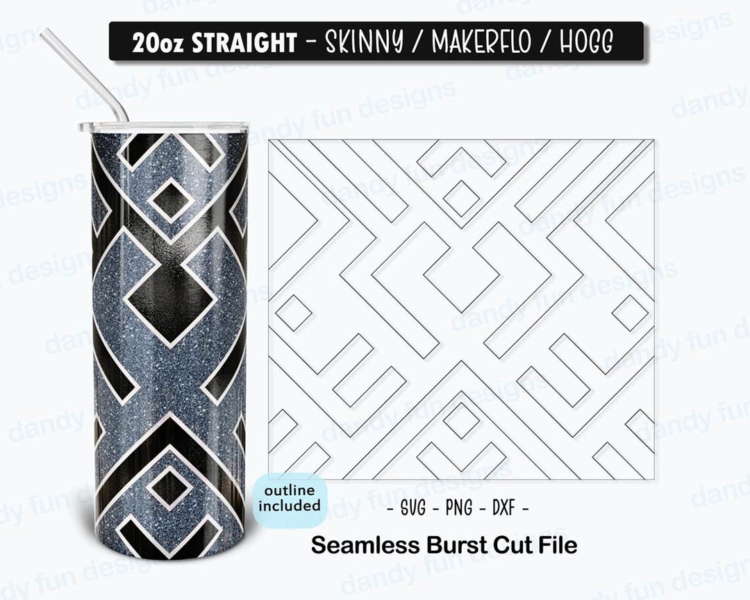 Maze Craze Burst Tumbler Template for 20oz Skinny Straight/ Makerflo ...