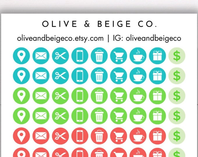 Tiny Car Gas Pump Dot Planner Stickers, Colorful Mini Dot Planner ...