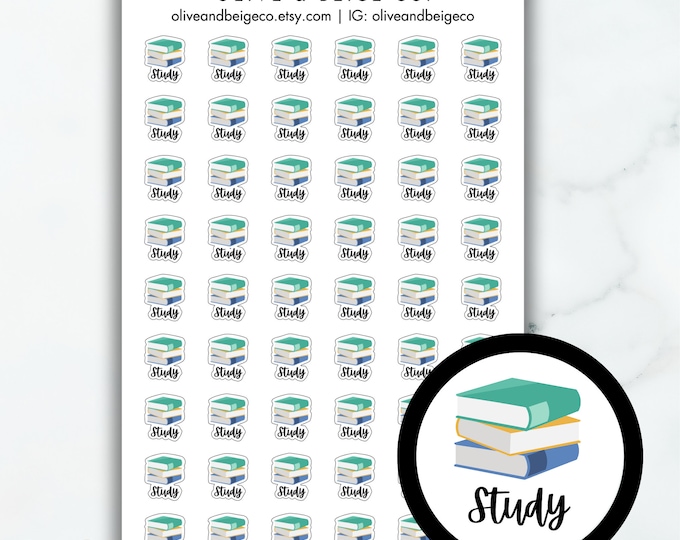 Homework Script Stickers S052 School Work Word Stickers for Planner ...