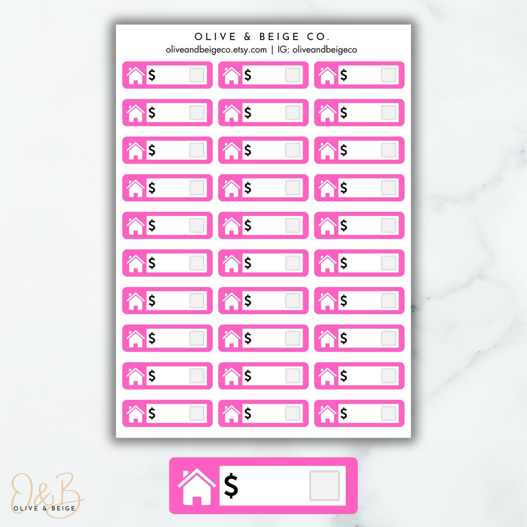 House Savings Tracker Stickers | Home Saver Tracking Stickers | Cash ...