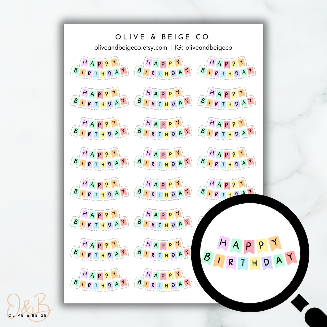 Happy Birthday Envelope Seal Stickers Bday Decor Sticker - Etsy