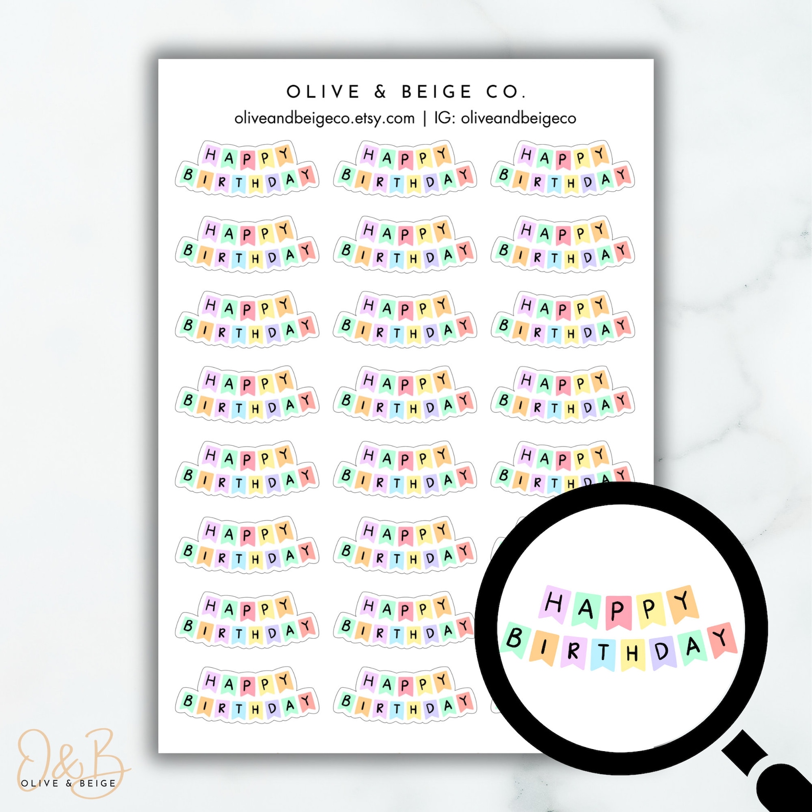 Happy Birthday Envelope Seal Stickers | Bday Decor Sticker Sheet ...