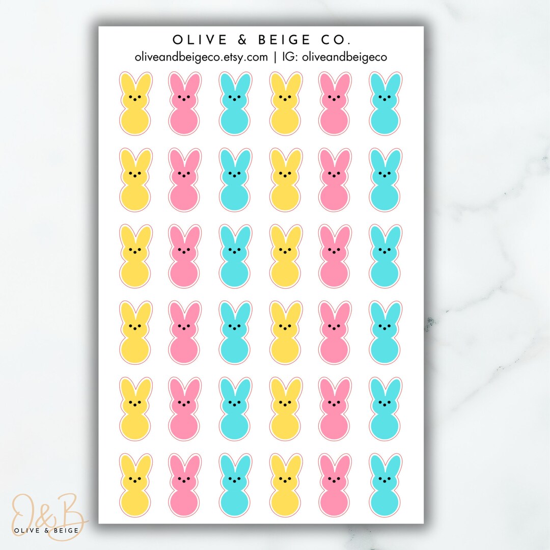 Peeps Decorative Planner Stickers | Cute Mini Easter Stickers ...