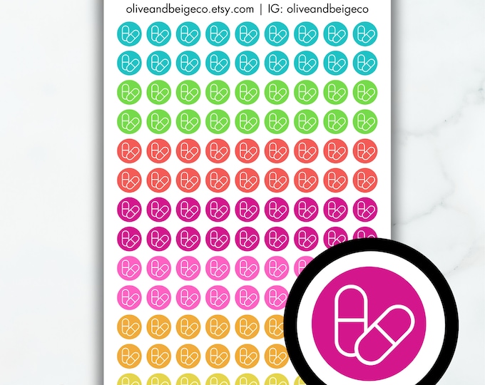 Vitamins Planner Sticker Pastel Colours to Do Planner Stickers Labels ...