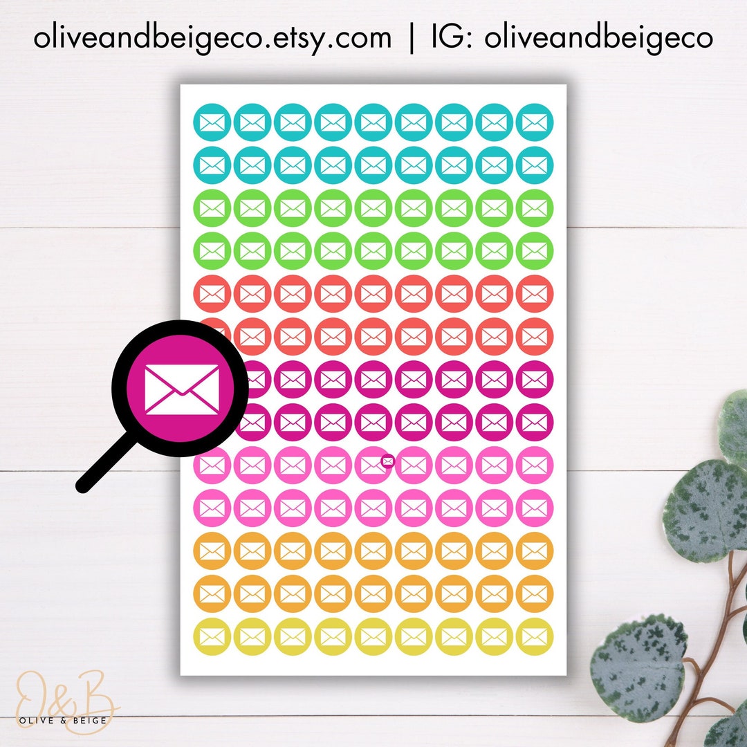Envelope Stickers Tiny | Mini Envelope Dots | Mail Icon Stickers ...