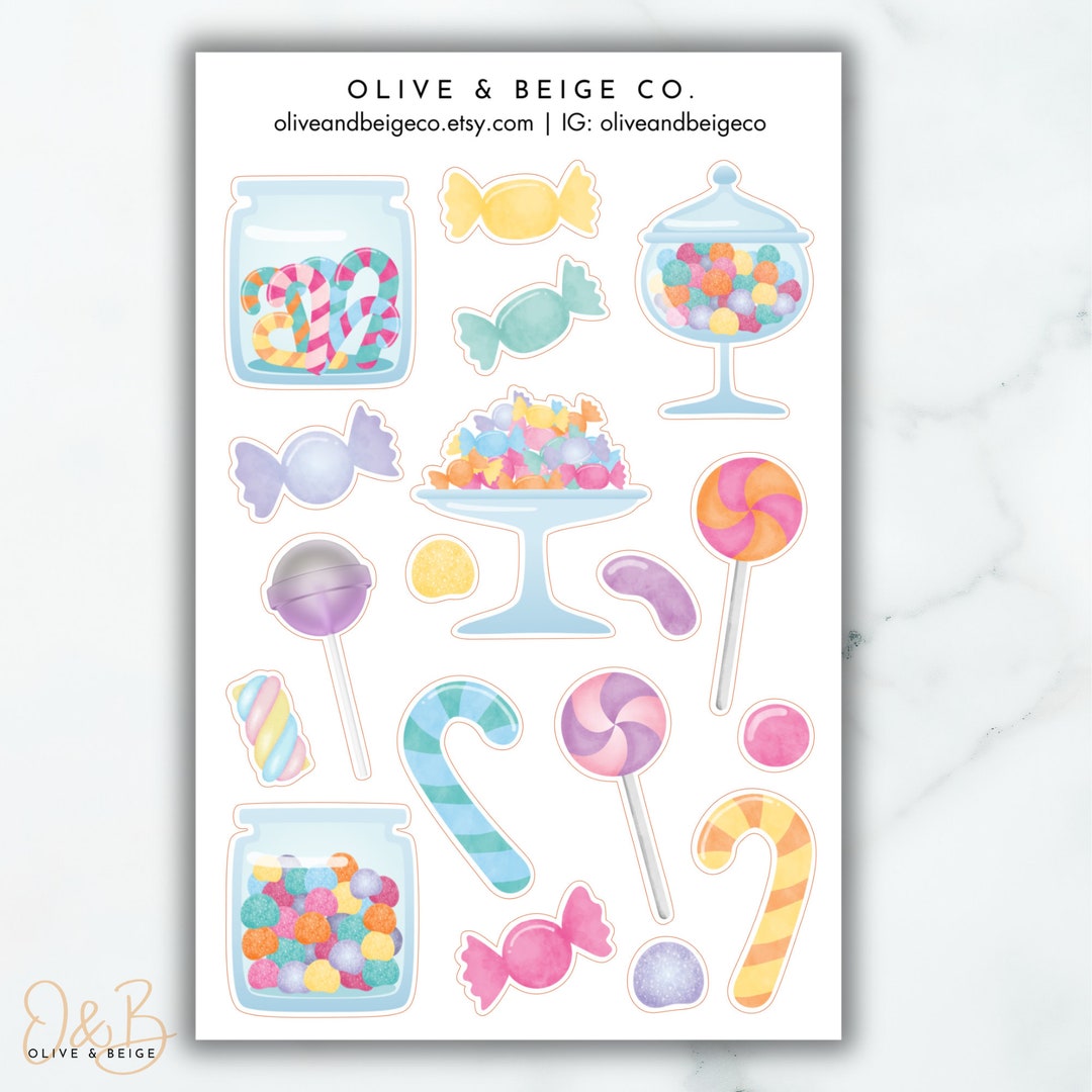 Candy Planner Stickers | Cute Candyland Stickers | Decorative ...