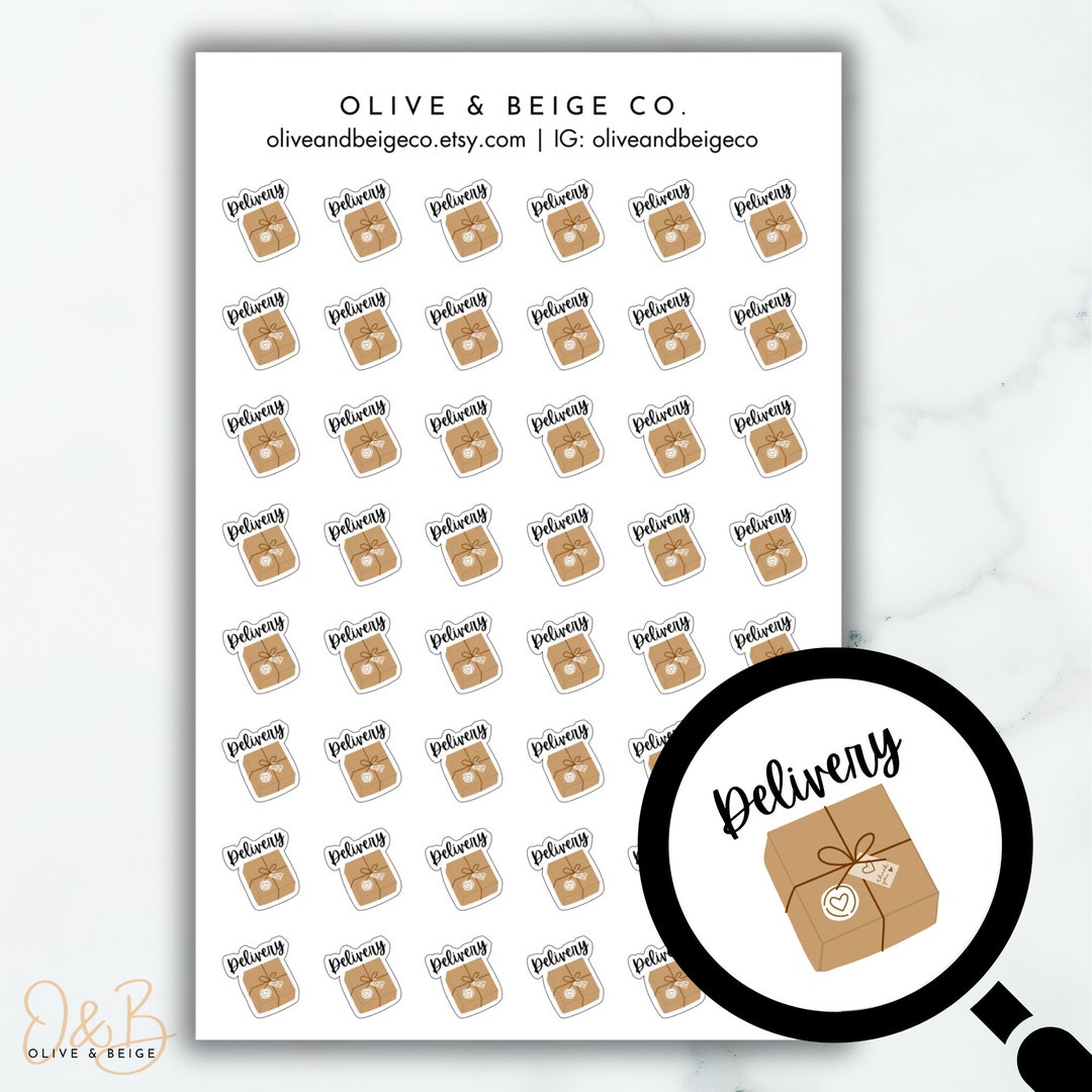 Package Delivery Reminder Planner Stickers | Shipped Mail Icon Stickers ...