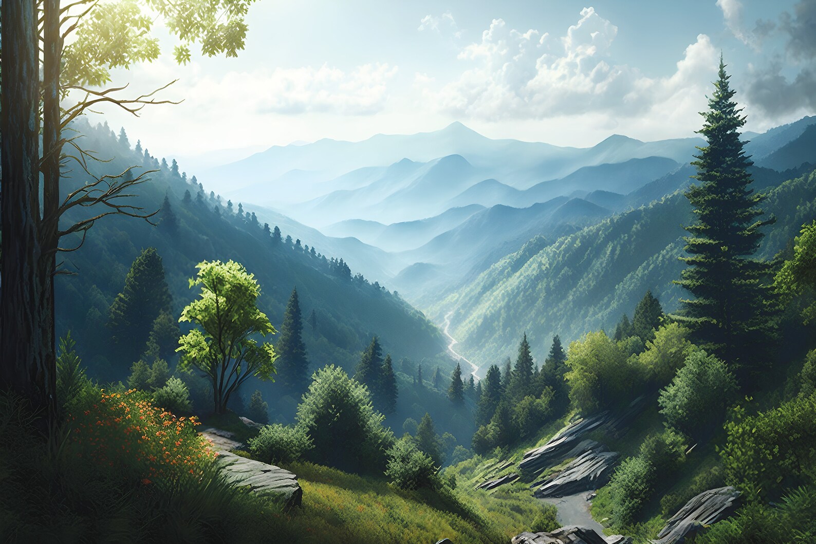 Great Smoky Mountains Printable Wall Art, Digital Download - Etsy