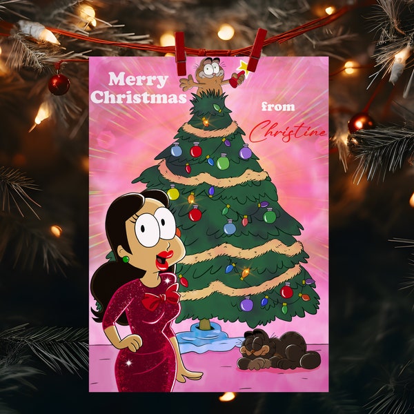 Garfield Christmas Cards - Etsy