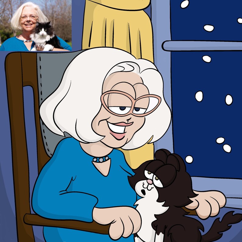 Garfield Style Custom Portrait Valentines Anniversary - Etsy