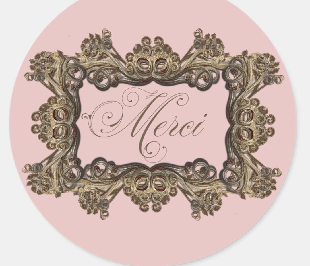 Envelope Seals, Baroque Inspired Glossy Stickers - Etsy