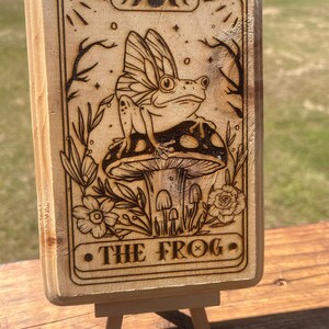 Tarot Card Wood Engraving-the Frog - Etsy