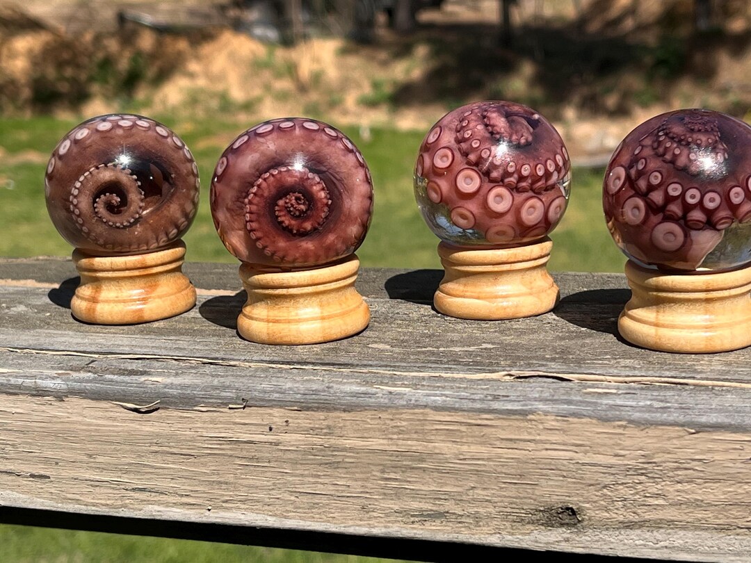 Large Octopus Tentical in Small Globe With Base - Etsy