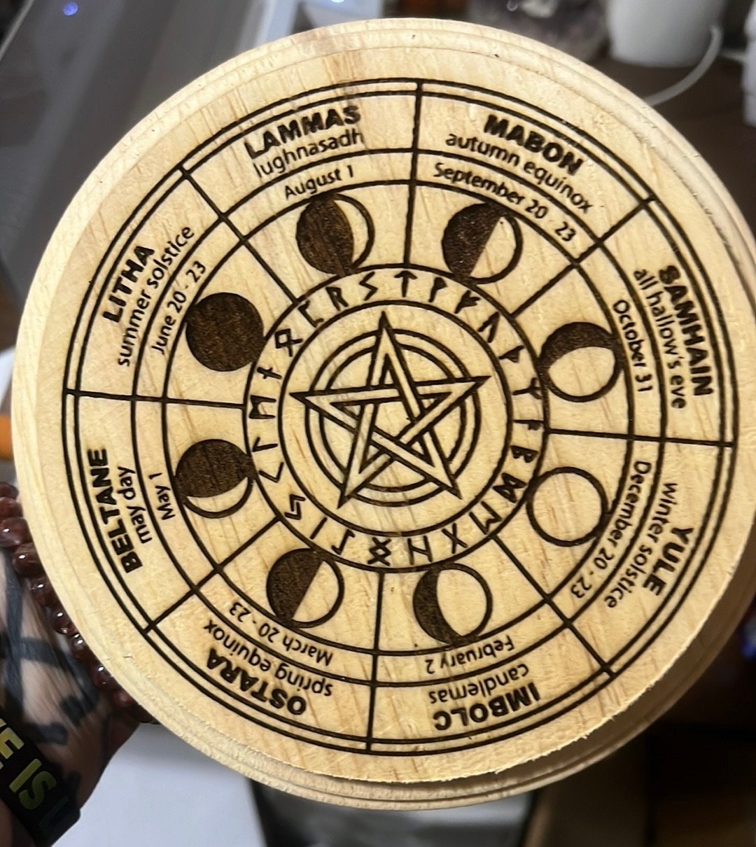 Pagan Calendar With Pentagram - Etsy