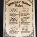 Witches House Rules Custome Sign - Etsy