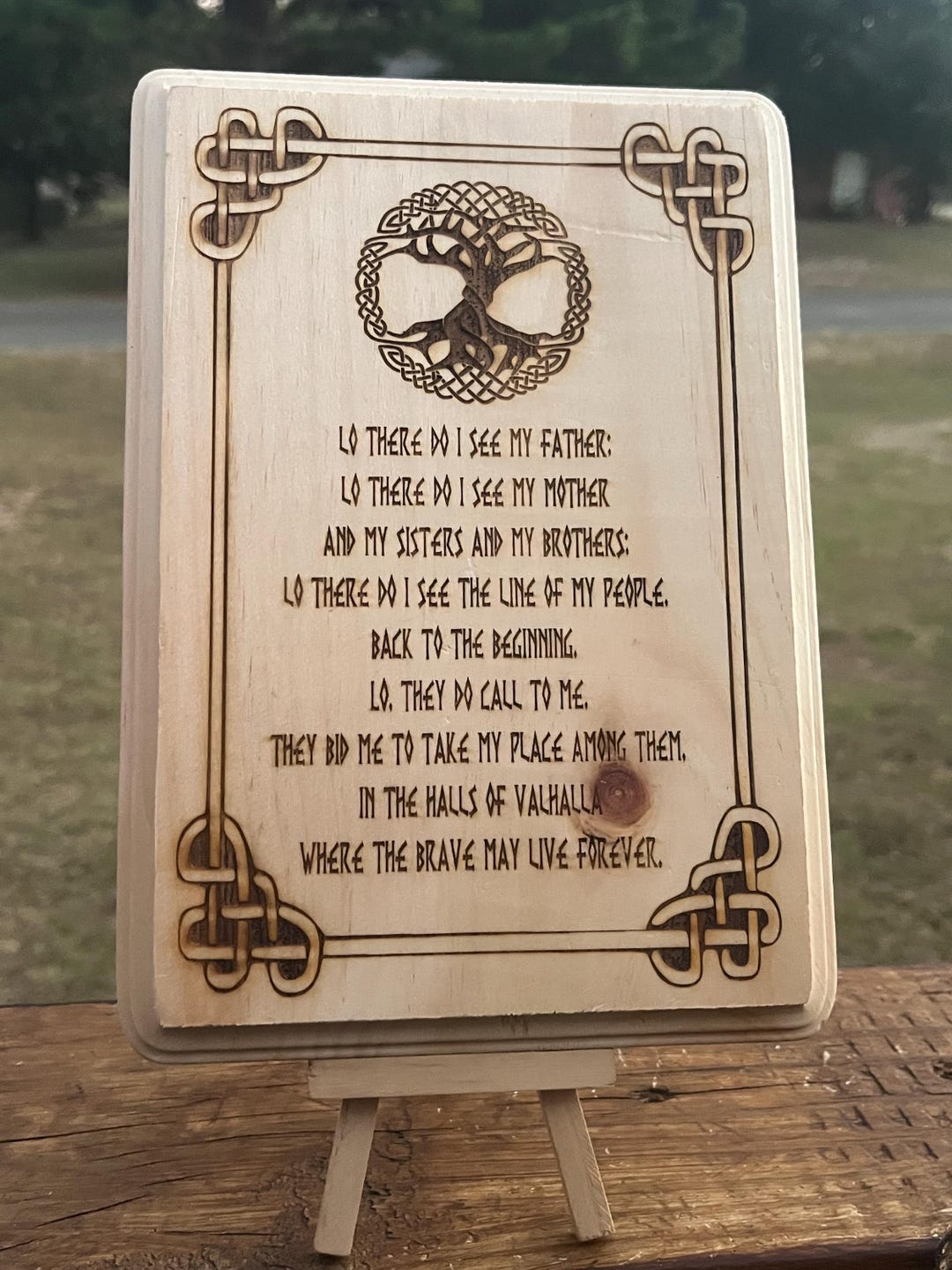 Valhalla Memorial Carve Engraved Sign Man Cave Norse Gift - Etsy