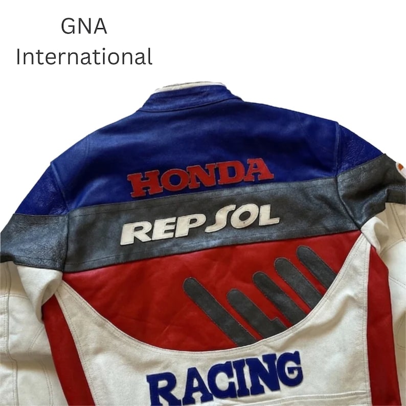 Vintage Honda Jacket Real Leather Jacket Motorcycle Club - Etsy