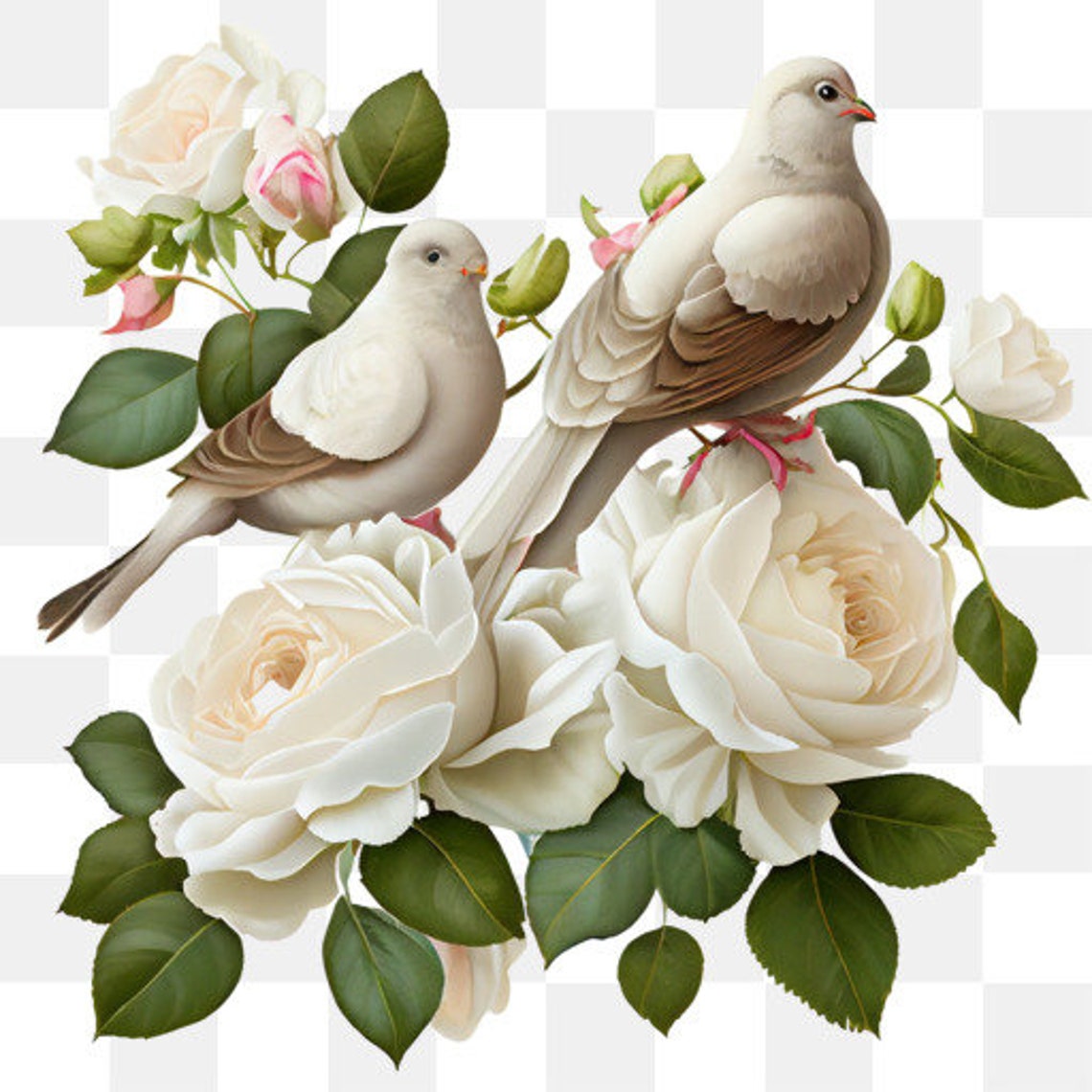 Printable Graphical Elements, Doves, Pigeons, Wedding, Valentines Day ...