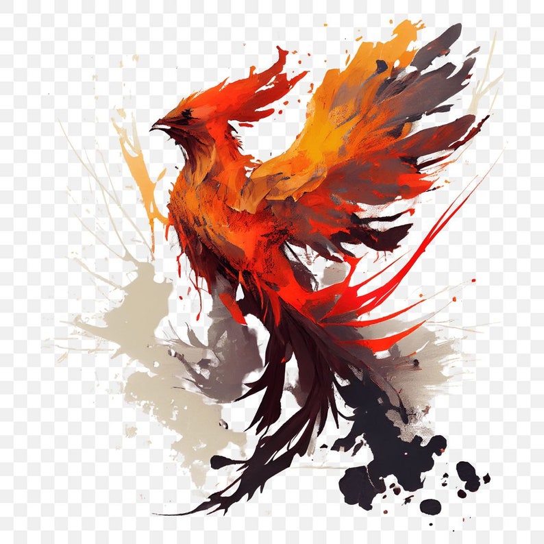 Phoenix Clip Art Phoenix Clipart Phoenix Transparent PNG - Etsy