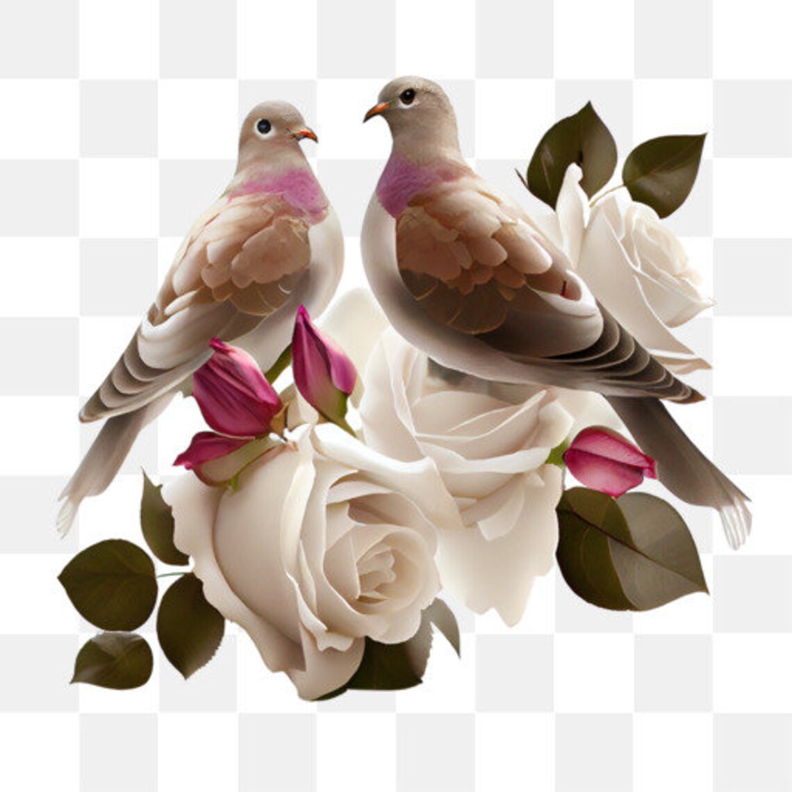 Printable Graphical Elements, Doves, Pigeons, Wedding, Valentines Day ...
