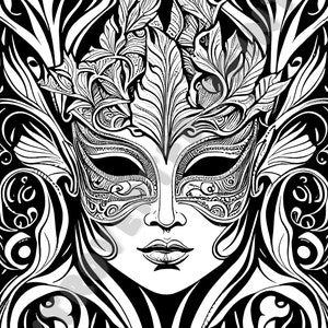 Masquerade Mask Coloring Page for Kids and Adults Who Experience ADHD ...