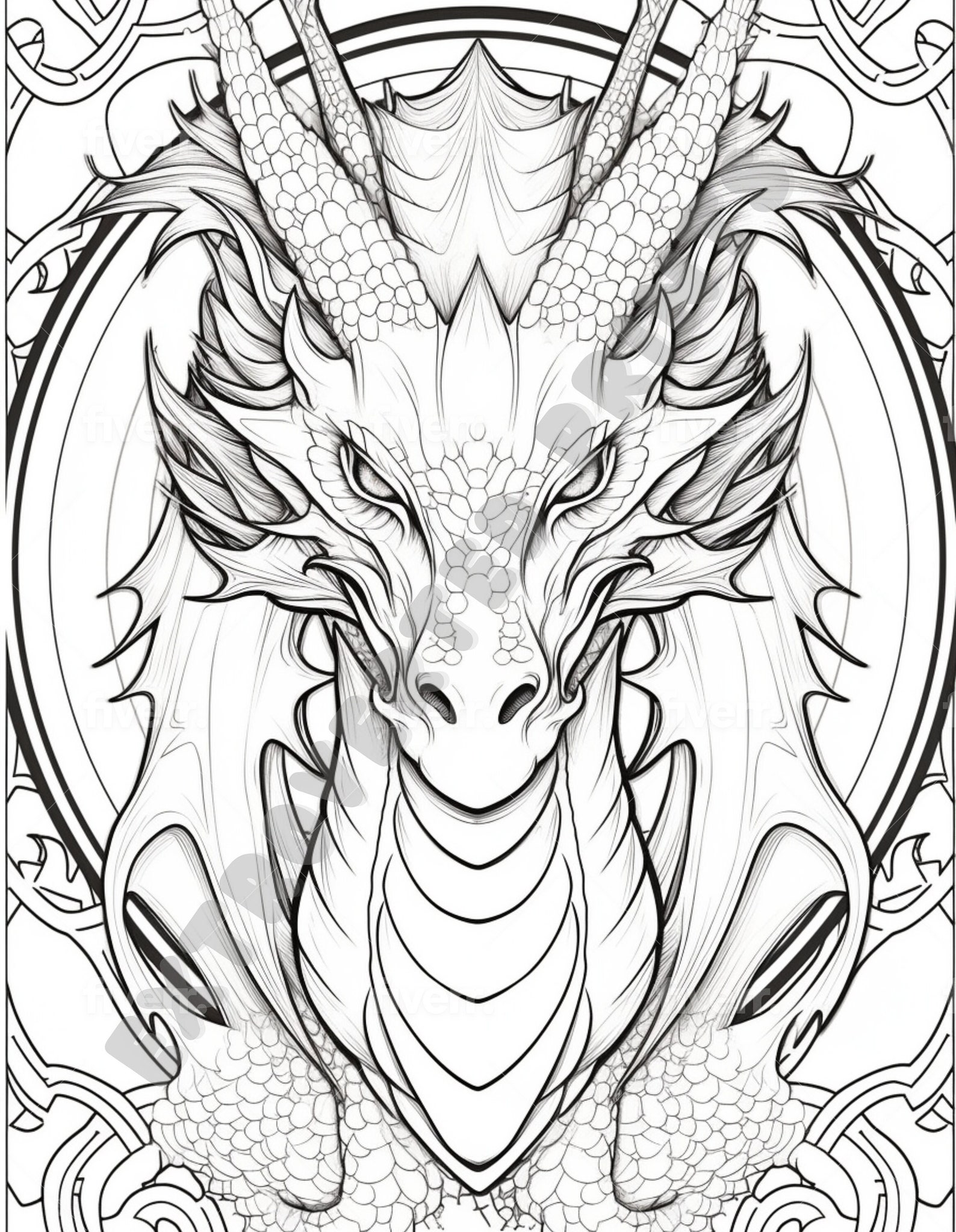 Caraxes Dragon Coloring Page for Kids and Adults Who - Etsy UK