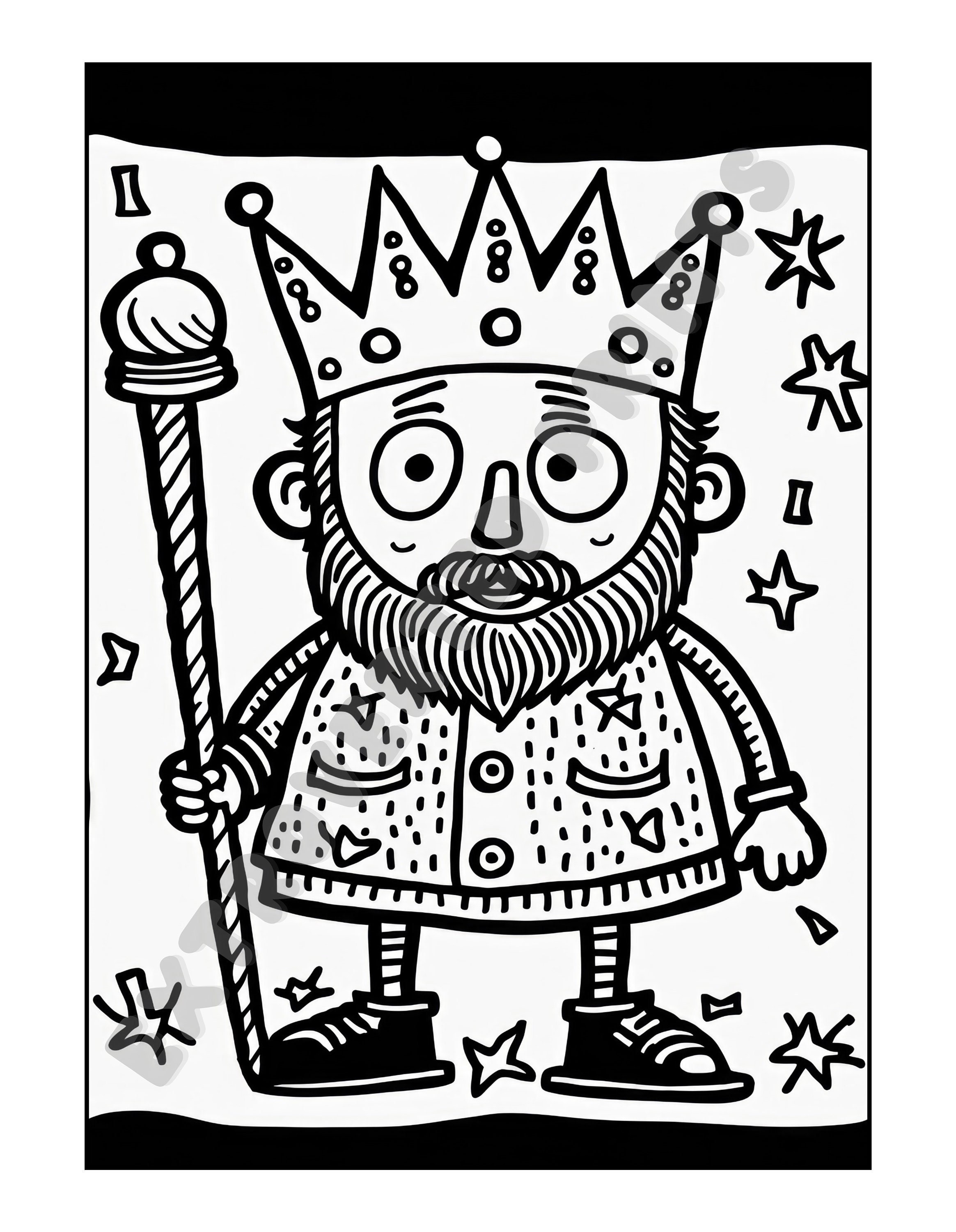 The Emperor Tarot Coloring Page for Kids and Adults Who Experience ADHD ...