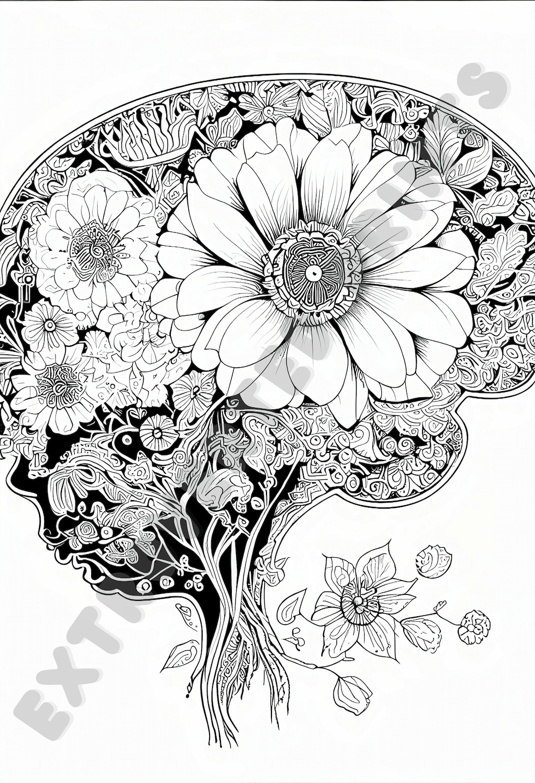A Beautiful Mind Coloring Page for Kids and Adults Who Experience ADHD ...