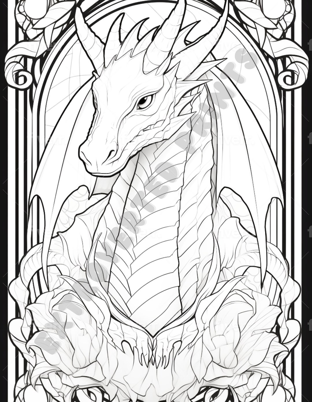 Syrax Dragon Coloring Page for Kids and Adults Who Experience - Etsy UK