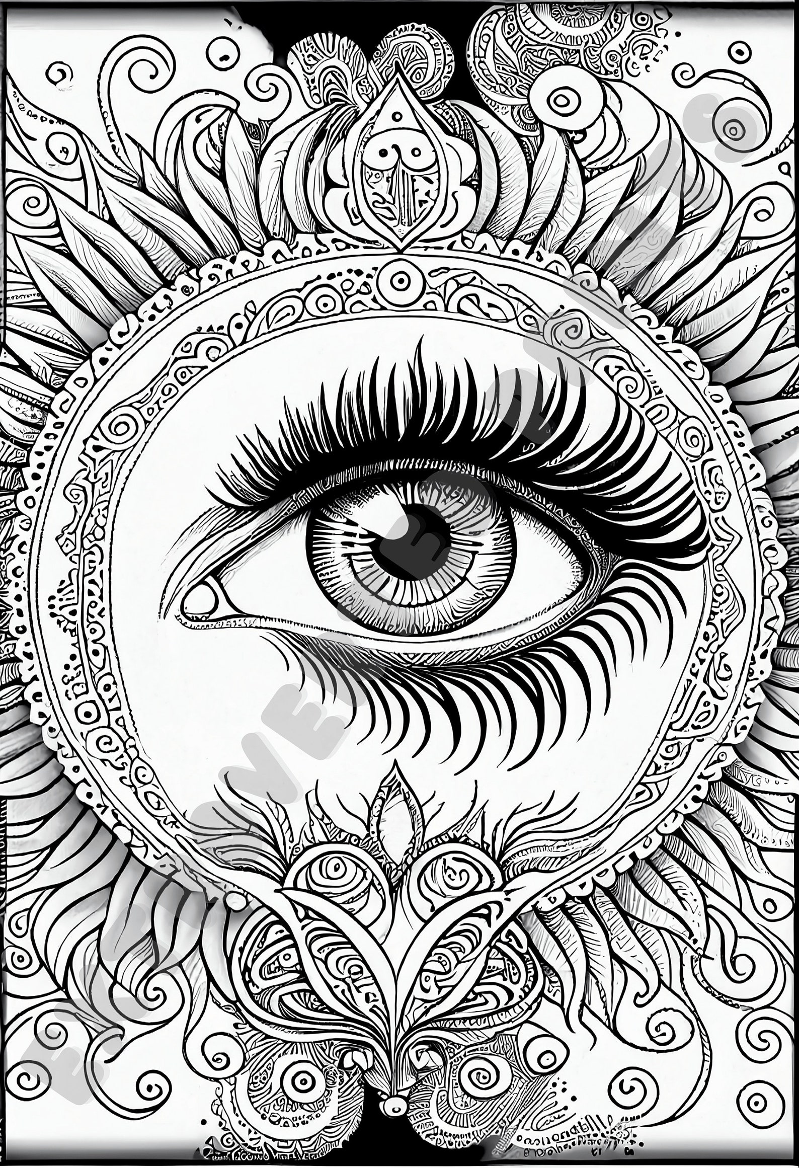 Your Third Eye Coloring Page for Kids and Adults Who - Etsy Australia