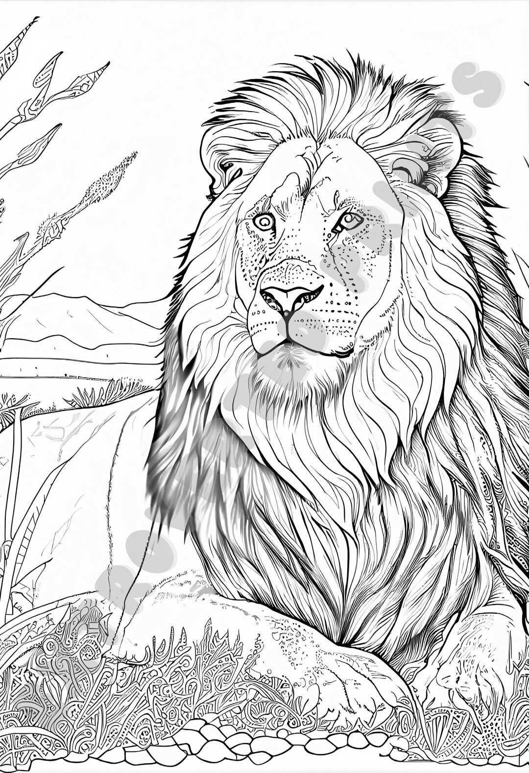 Simba Lion Coloring Page for Kids and Adults Who Experience ADHD ...