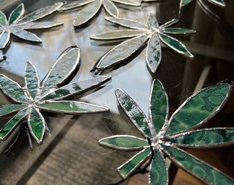 Marijuana Leaf Stained Glass Pattern PDF Digital File - Etsy UK