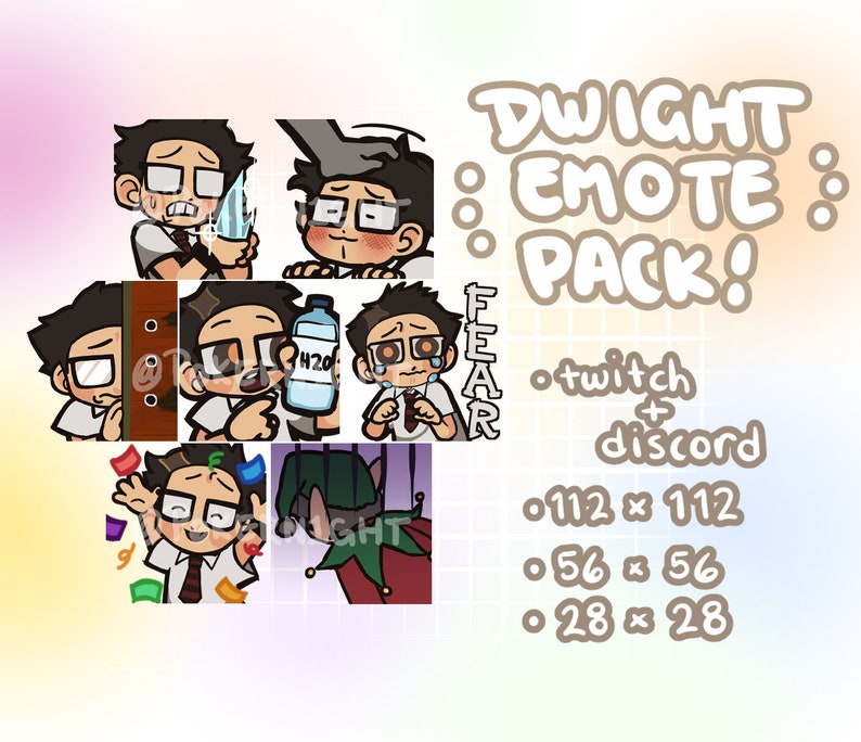 Dwight Fairfield Twitch Emotes Set of 7 Dead by Daylight Twitch ...