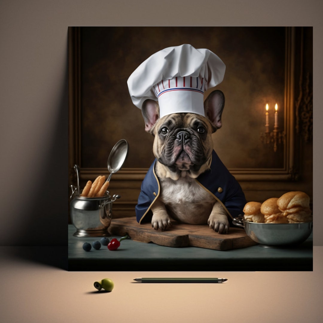 French Bulldog as Chef Animated High-quality Artwork - Etsy