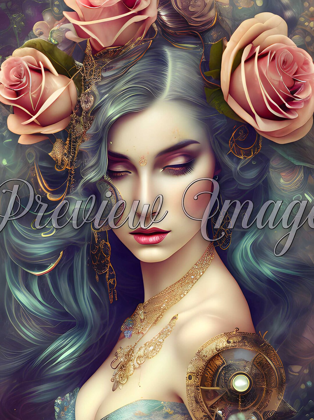 Steampunk Roses Victorian Industrial Digital Download - Etsy