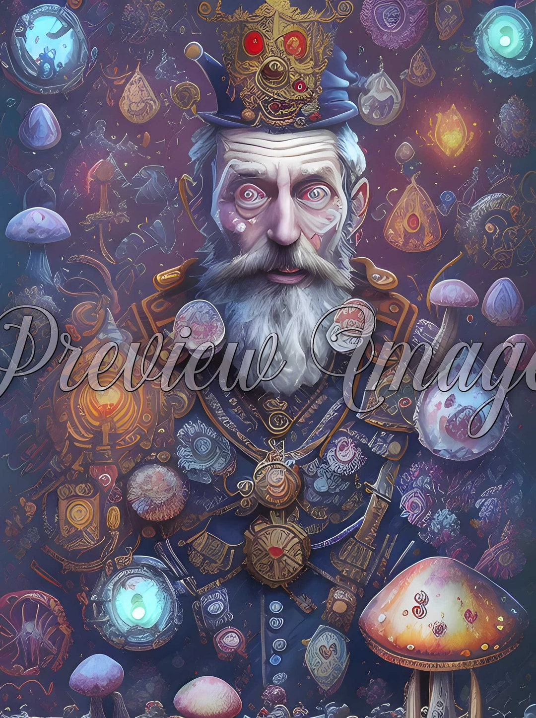 Psychedelic Stardust Captain Cosmos: Digital Download - Etsy