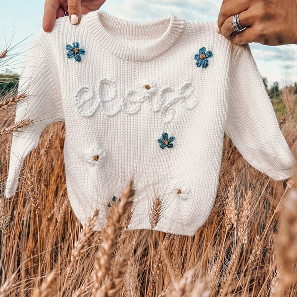 Embroidered Sweater - Etsy
