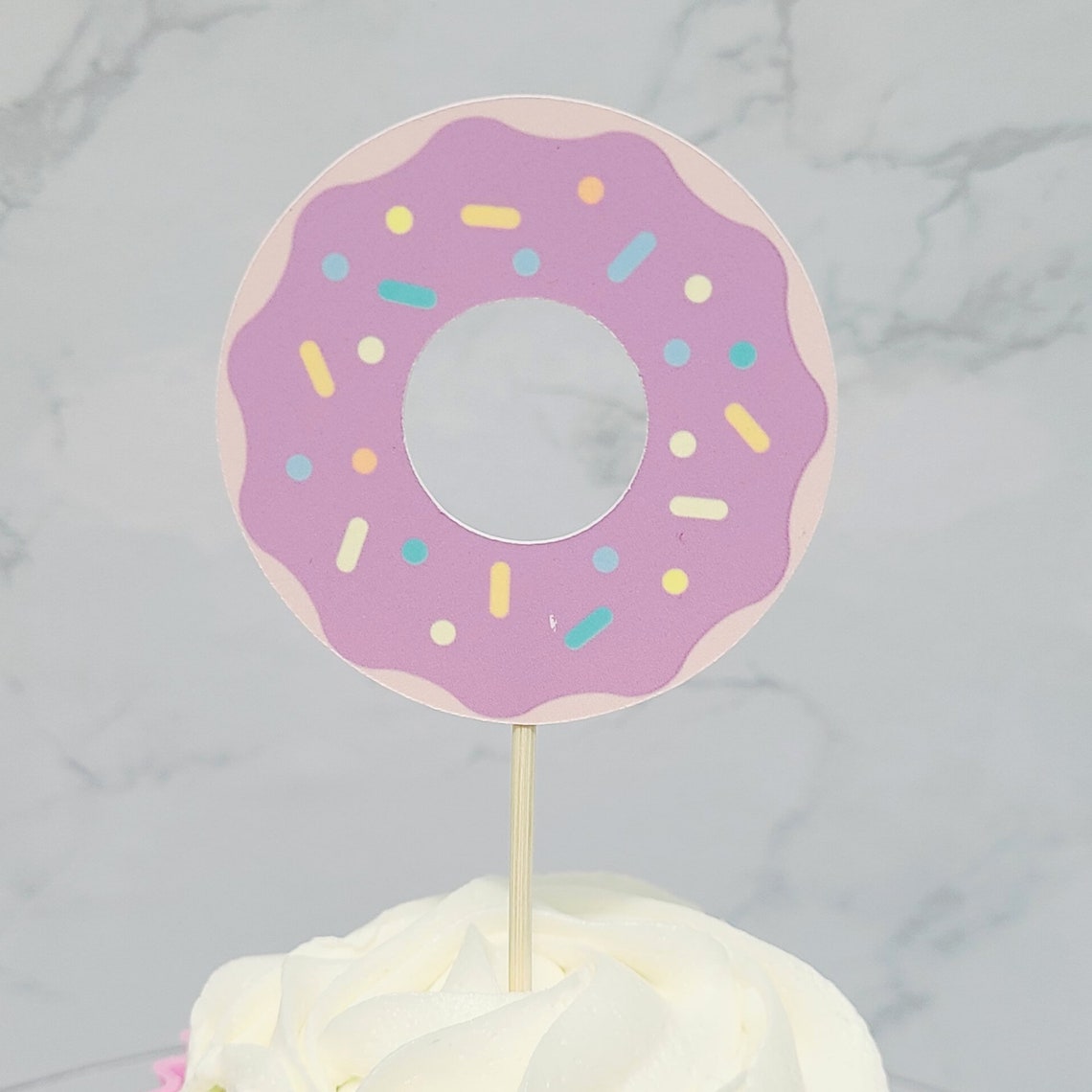 Donut Happy Birthday Cupcake Toppers Donut Birthday Party Sweet Treat ...