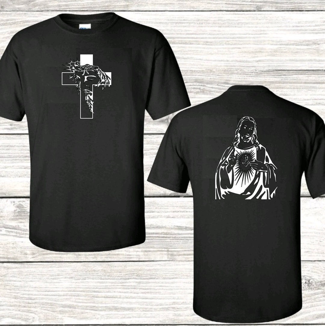 Jesus Cross Uni Sex T Shirt Etsy