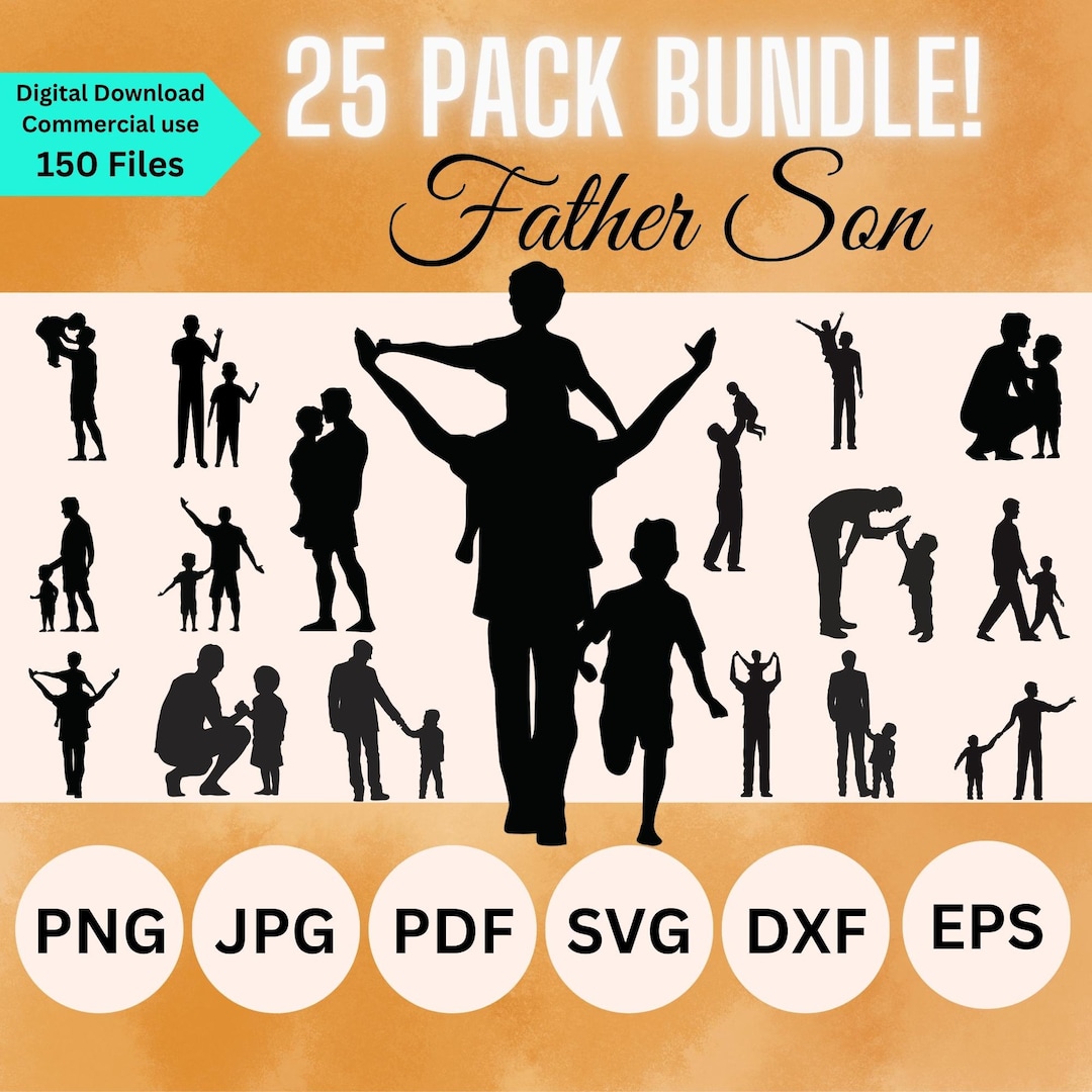 Father Son SVG, Dad & Toddler, Father's Day, Instant Download, Cricut ...