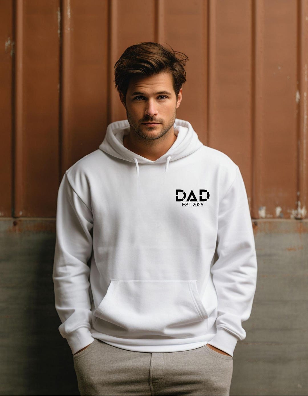 Custom Dad Est Hoodie, Pregnancy Announcement for Dad, Personalized Dad ...