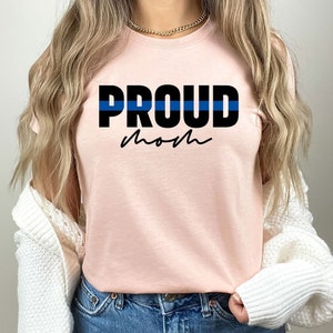Police Mom Shirt, Proud Police Mom, Police Tees, Mothers Day Shirt ...
