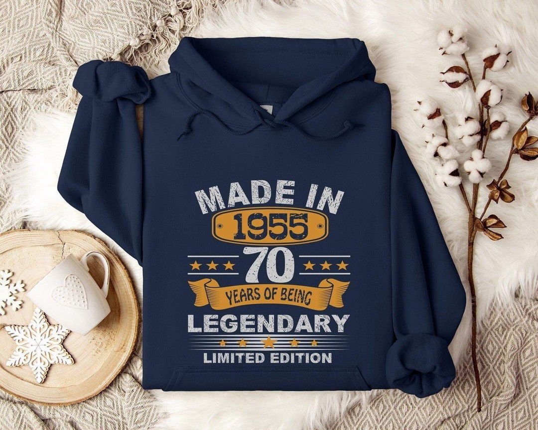 Made in 1955 Hoodie, 70th Birthday Party Hoodie, 70th Birthday Hoodie ...